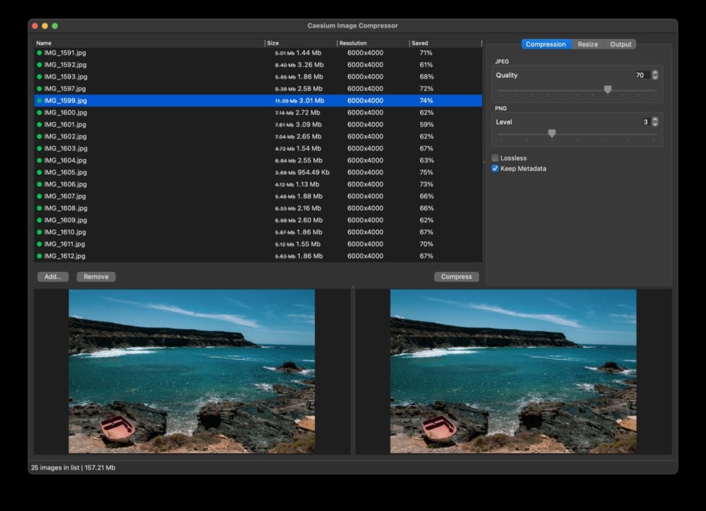 CAESIUM Image Compression Software – Dirty Optics